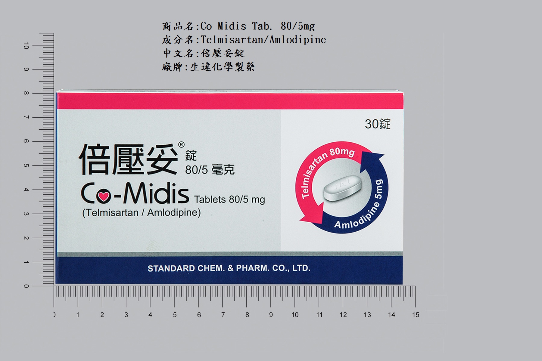 Co-Midis Tab. 80/5mg --Pharmaceuticals-Standard Chem & Pharm CO.,LTD.